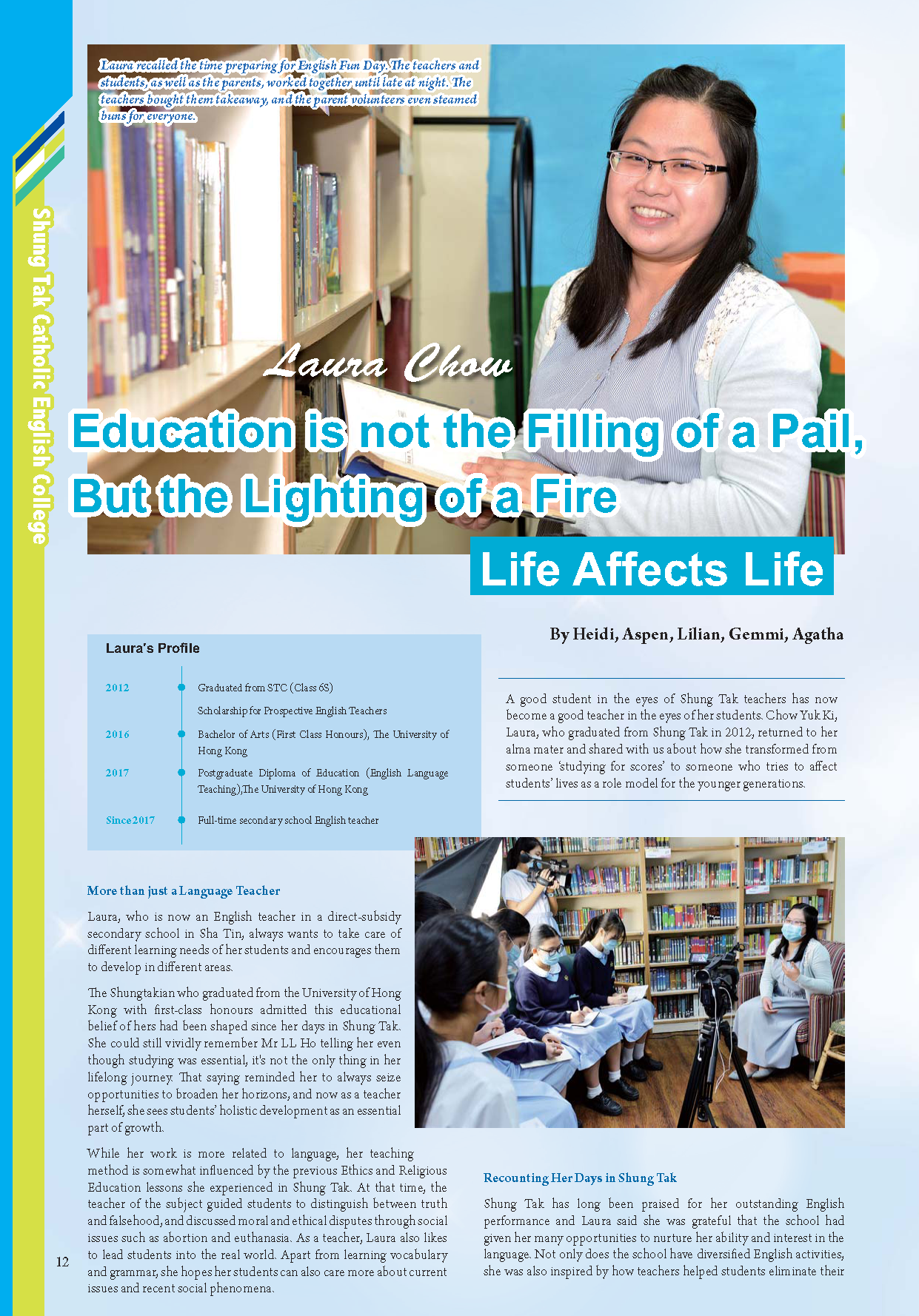 Shung Tak Catholic English College - Community