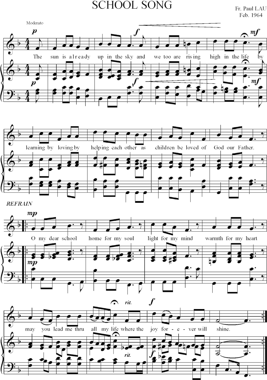 School Song - Shung Tak Catholic English College